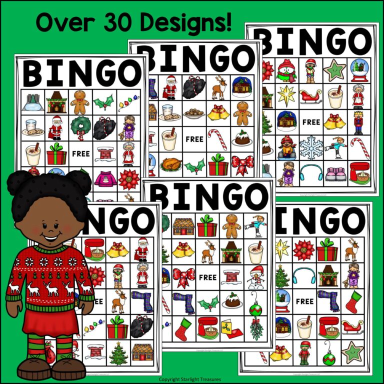 Christmas Bingo Cards for Early Readers - Christmas Winter Bingo ...
