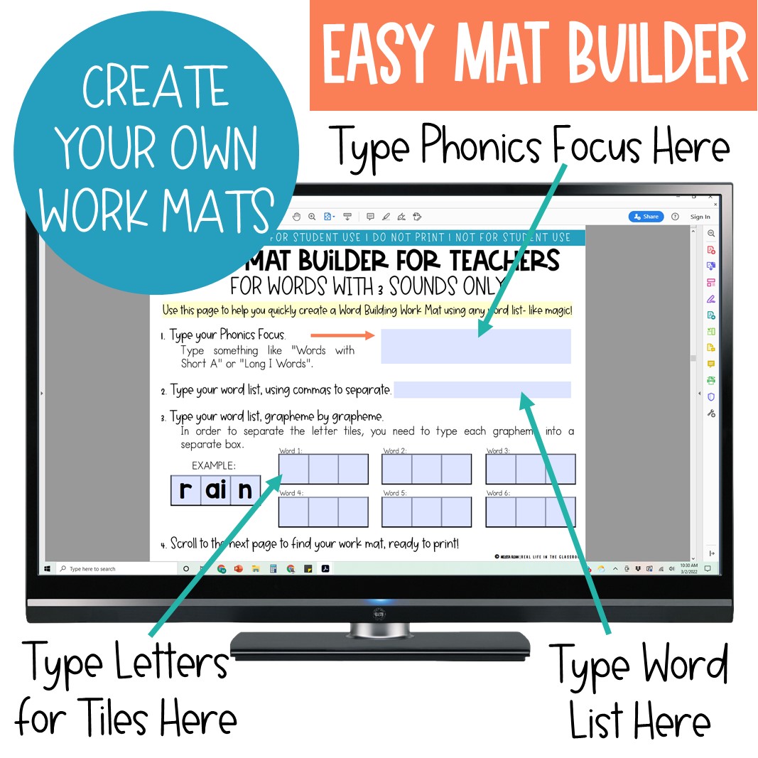 Word Building Mats - Editable and Science of Reading Aligned | Made By ...