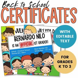 Editable Welcome Back to School Cards - Printable - Color and Black and ...