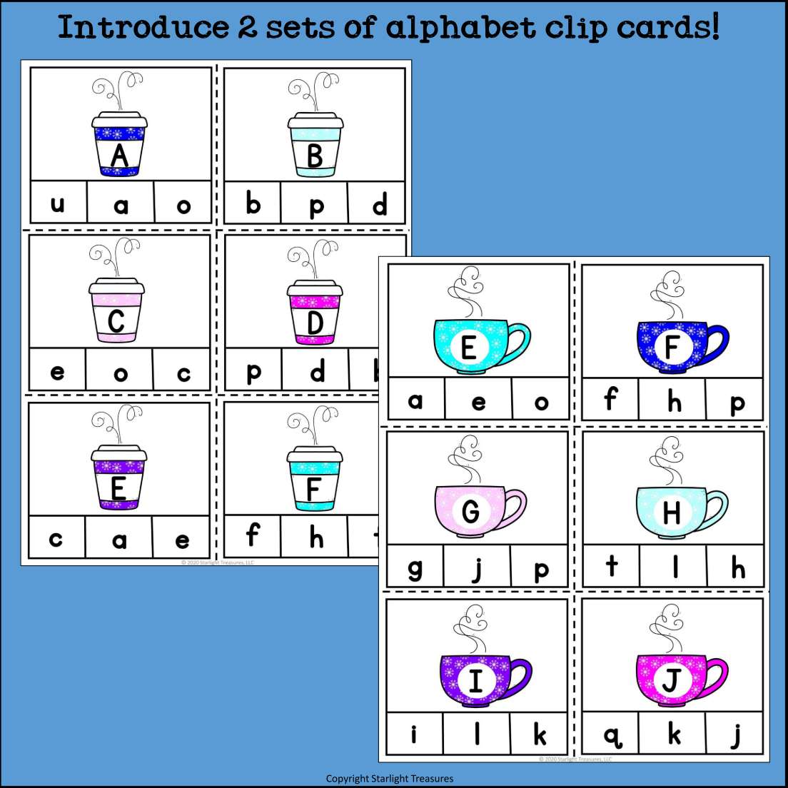 Winter Alphabet Clip Cards for Early Readers - Alphabet Clip Cards ...