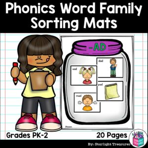 Word Family Sorting Mats for Early Readers - Phonics FREEBIE | Made By ...