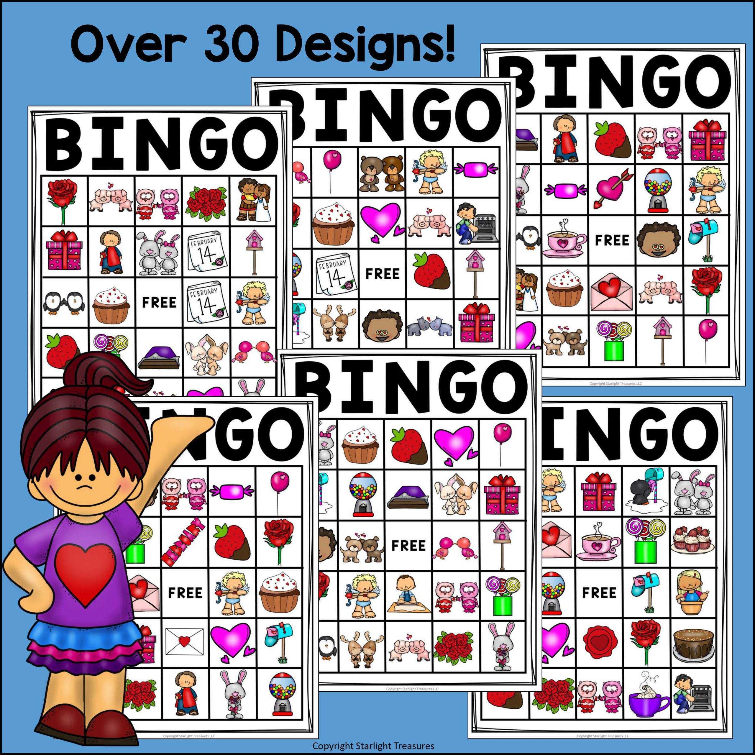 Valentine's Day Bingo Cards for Early Readers - Valentine Bingo FREEBIE ...