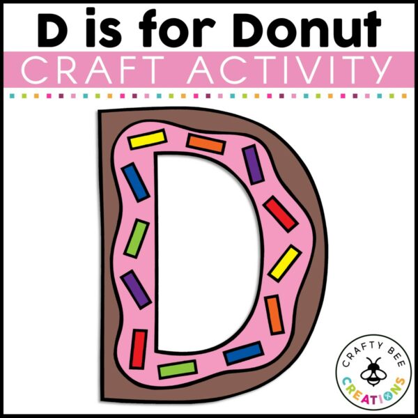 Letter D Craft | Donut Craft | Alphabet Crafts | Uppercase Letter ...