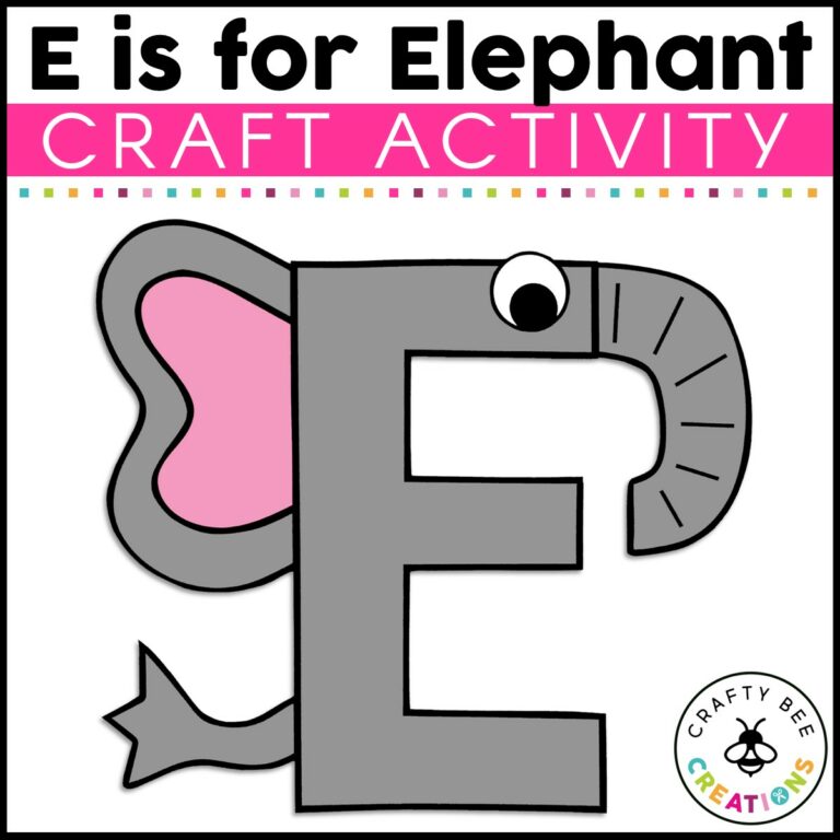Letter E Craft | Elephant Craft | Alphabet Crafts | Uppercase Letter ...