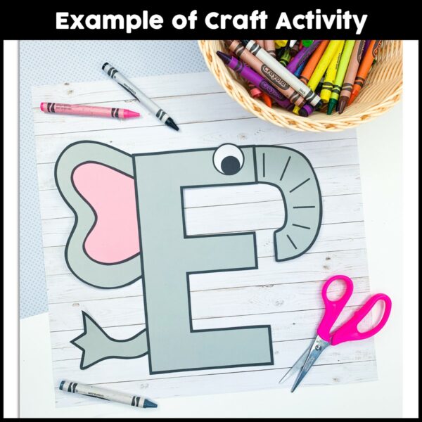 Letter E Craft | Elephant Craft | Alphabet Crafts | Uppercase Letter ...