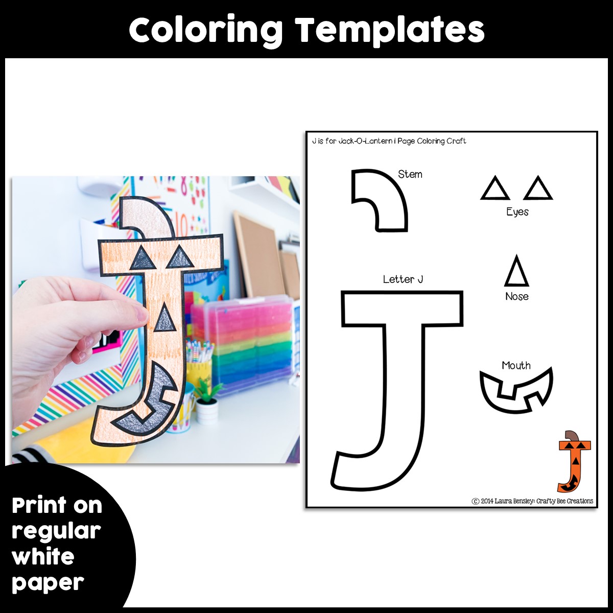 Letter J Craft | Jack-O-Lantern Craft | Alphabet Crafts | Uppercase ...