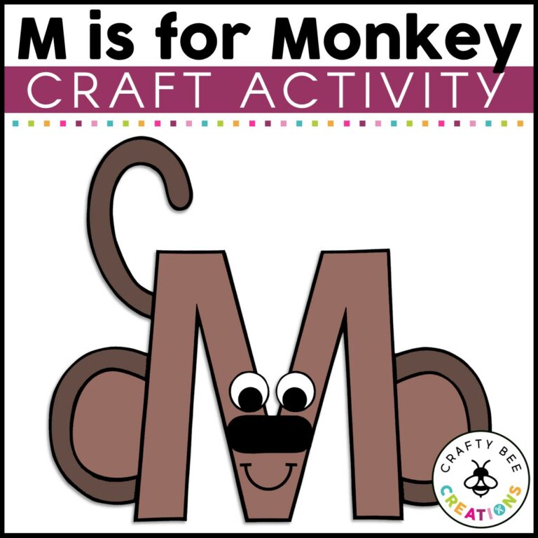 Letter M Craft | Monkey Craft | Alphabet Crafts | Uppercase Letter ...