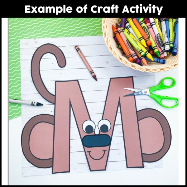 Letter M Craft | Monkey Craft | Alphabet Crafts | Uppercase Letter ...