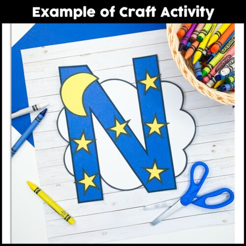 Letter N Craft | Night Craft | Alphabet Crafts | Uppercase Letter ...
