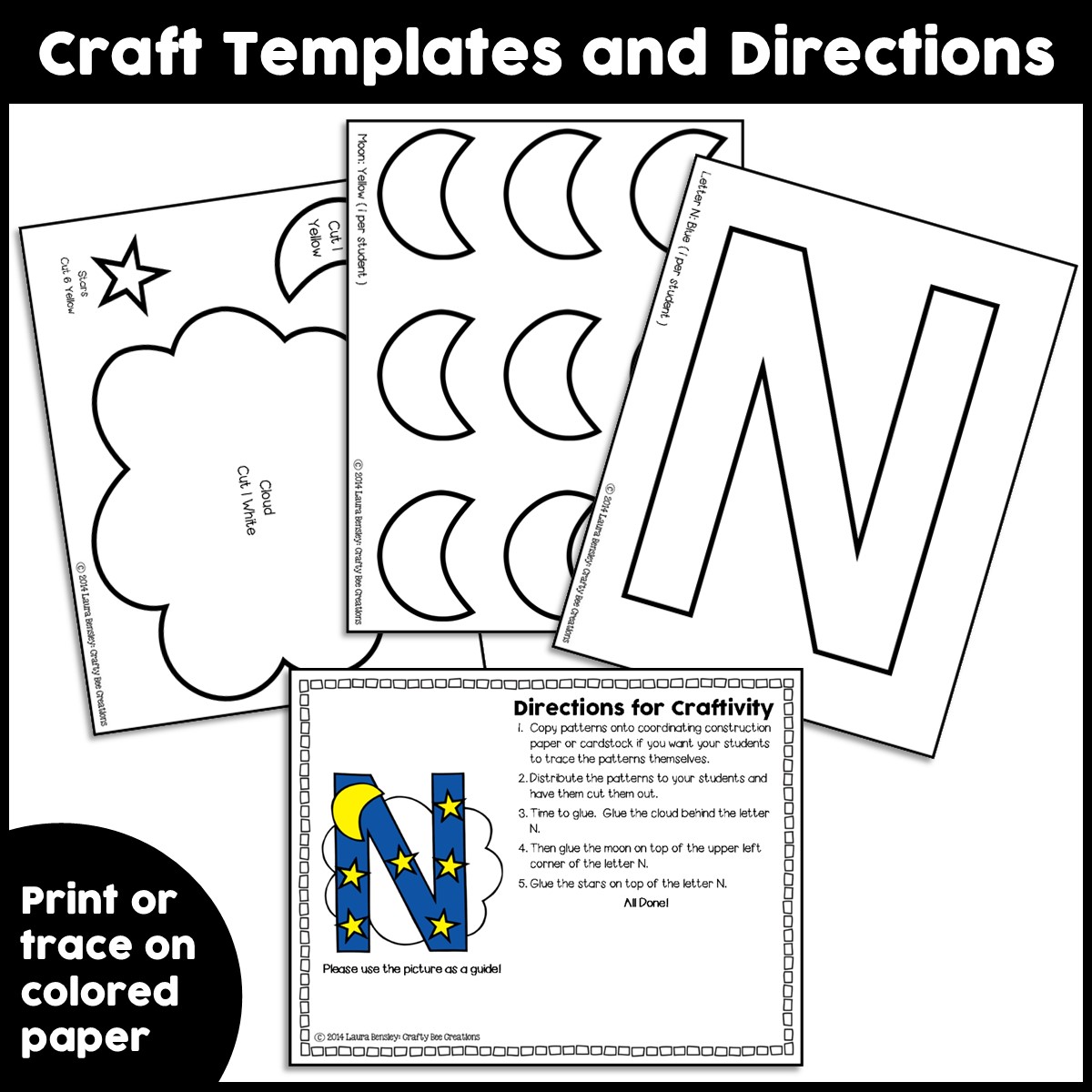 Letter N Craft | Night Craft | Alphabet Crafts | Uppercase Letter ...