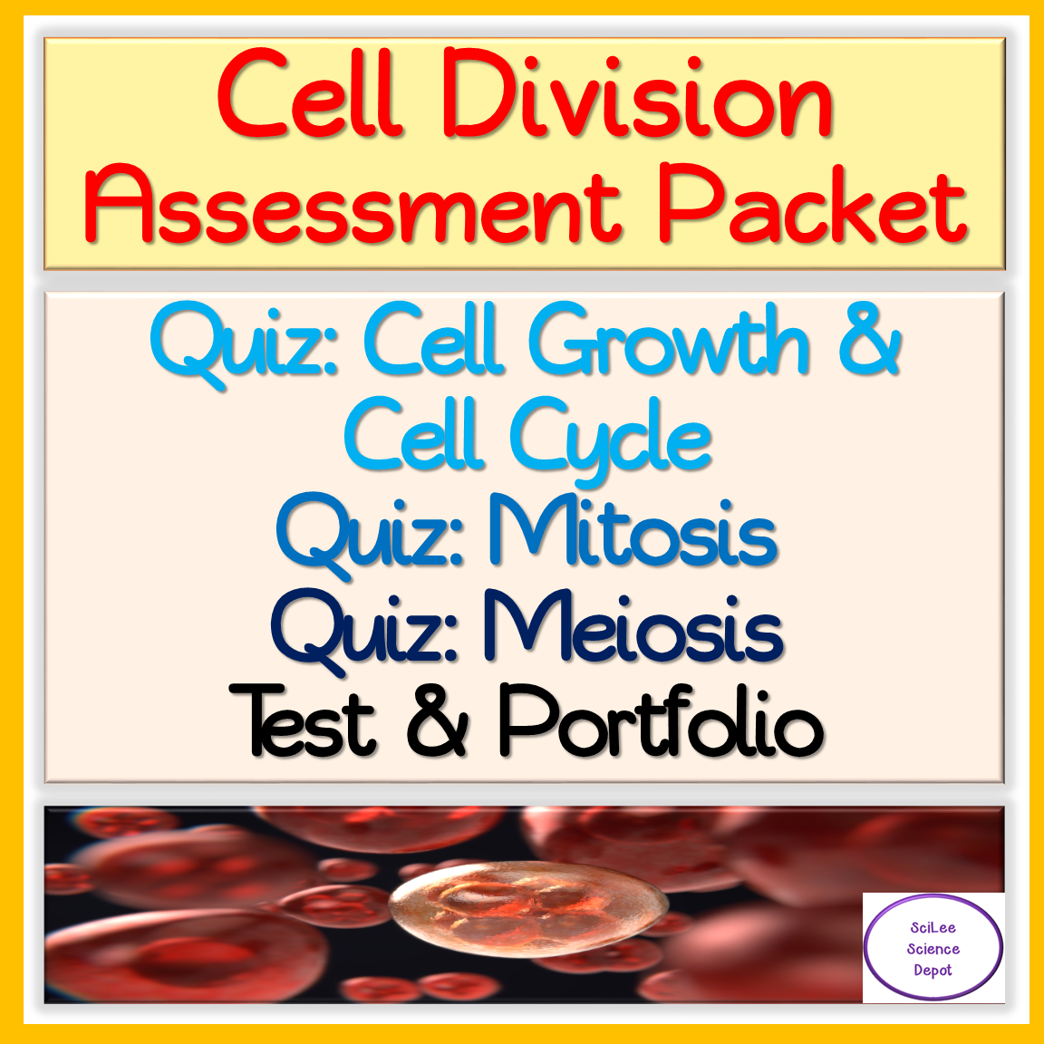 Cell Division Assessment Packet Made By Teachers Cell Division Assessment Packet Made By Teachers