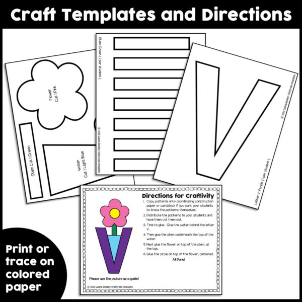 Letter V Craft | Vase Craft | Alphabet Crafts | Uppercase Letter ...