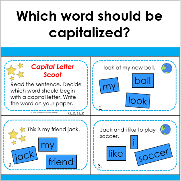 Scoot Task Card Games - First Grade Language and Literacy | Made By ...