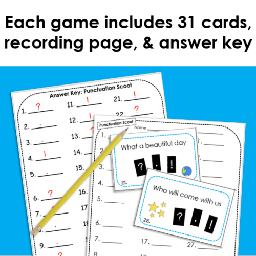 Scoot Task Card Games - First Grade Language and Literacy | Made By ...