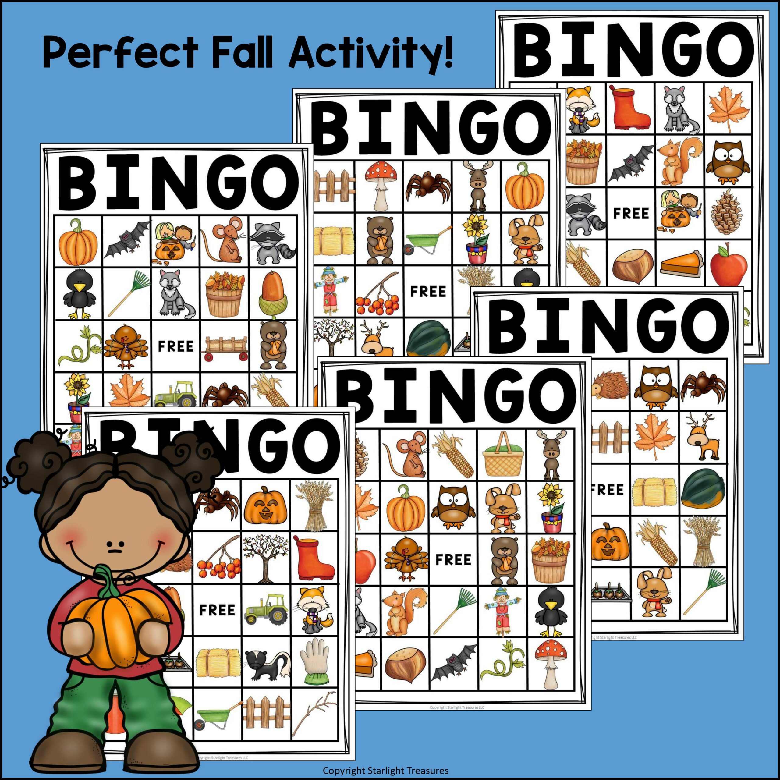 Fall Bingo Cards for Early Readers - Autumn Bingo FREEBIE | Made By ...