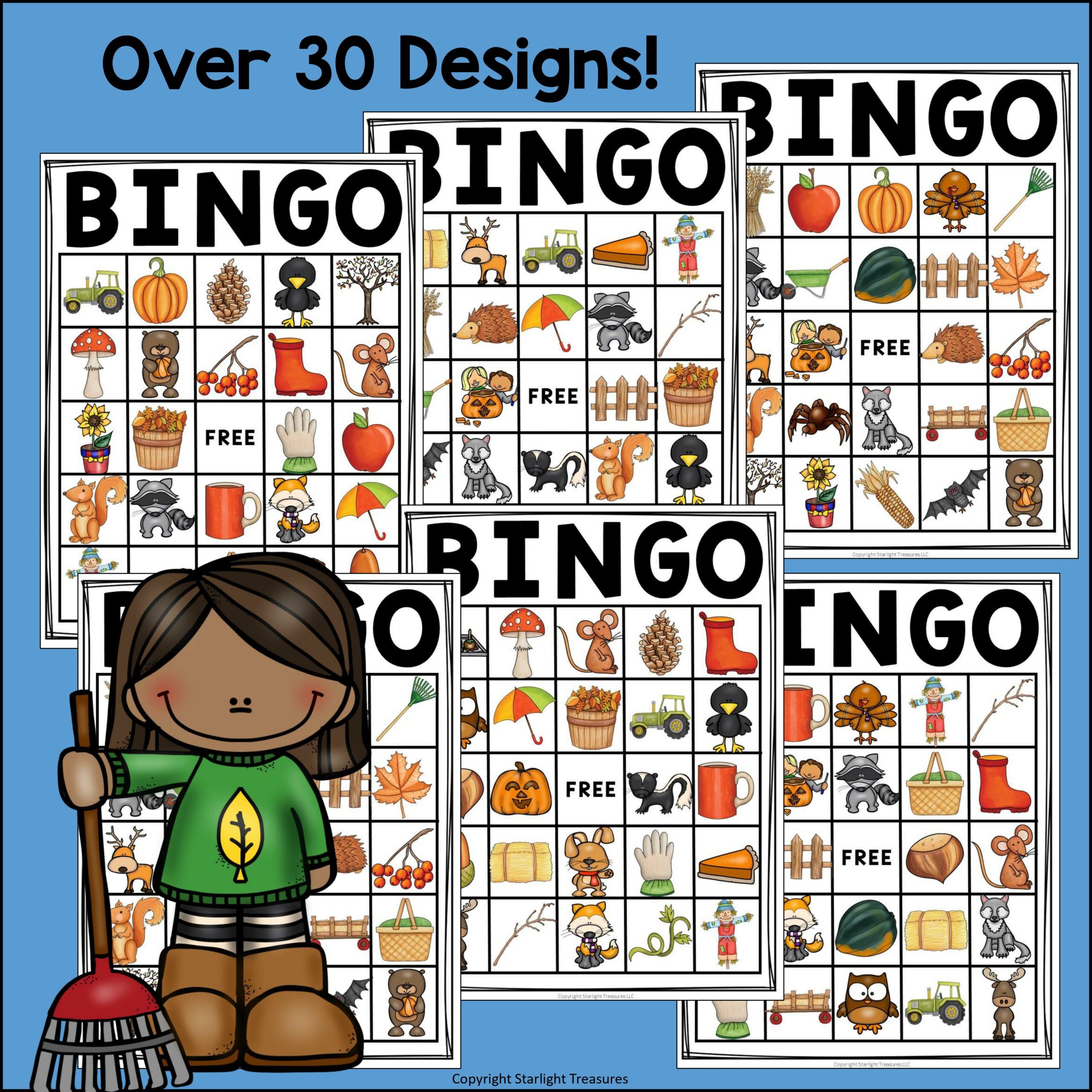 Fall Bingo Cards for Early Readers - Autumn Bingo FREEBIE | Made By ...