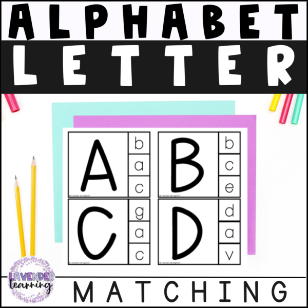 Uppercase and Lowercase Letter Matching Clip Cards - Letter Recognition ...