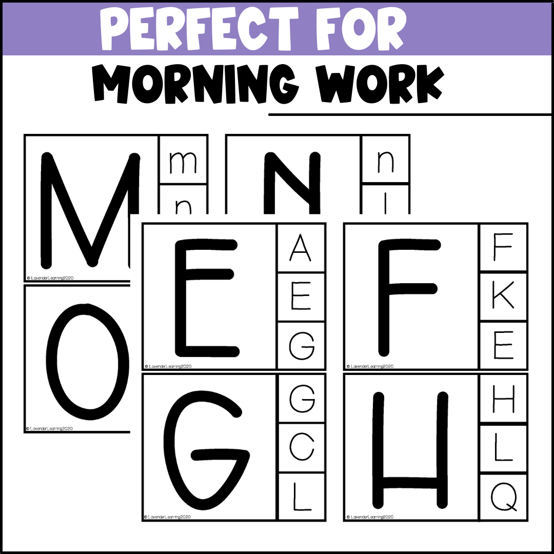 Uppercase and Lowercase Letter Matching Clip Cards - Letter Recognition ...