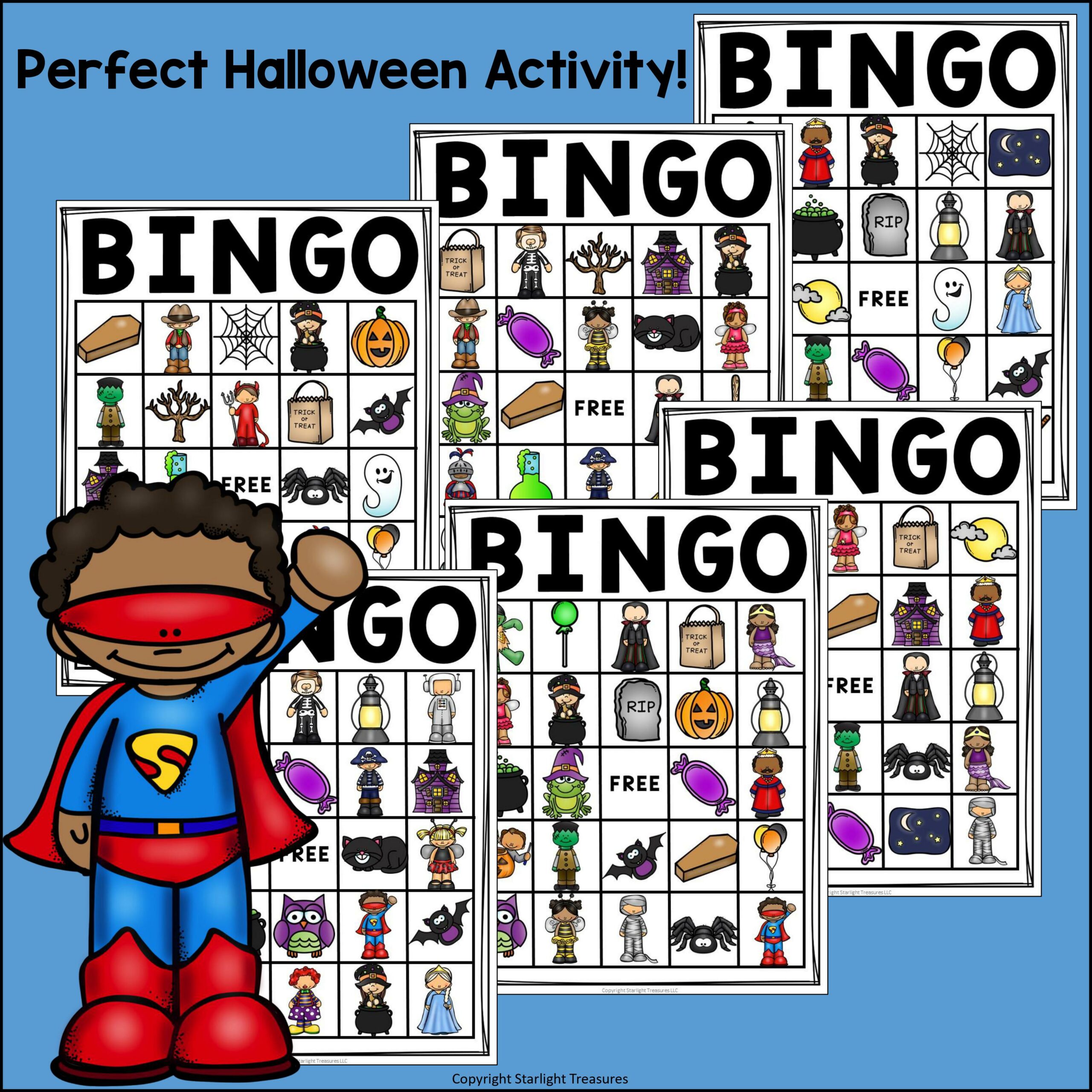 Halloween Bingo Cards for Early Readers - Halloween Bingo FREEBIE ...