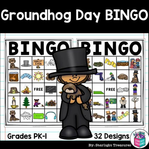 Groundhog Day Bingo Cards for Early Readers - Groundhog Day Bingo ...