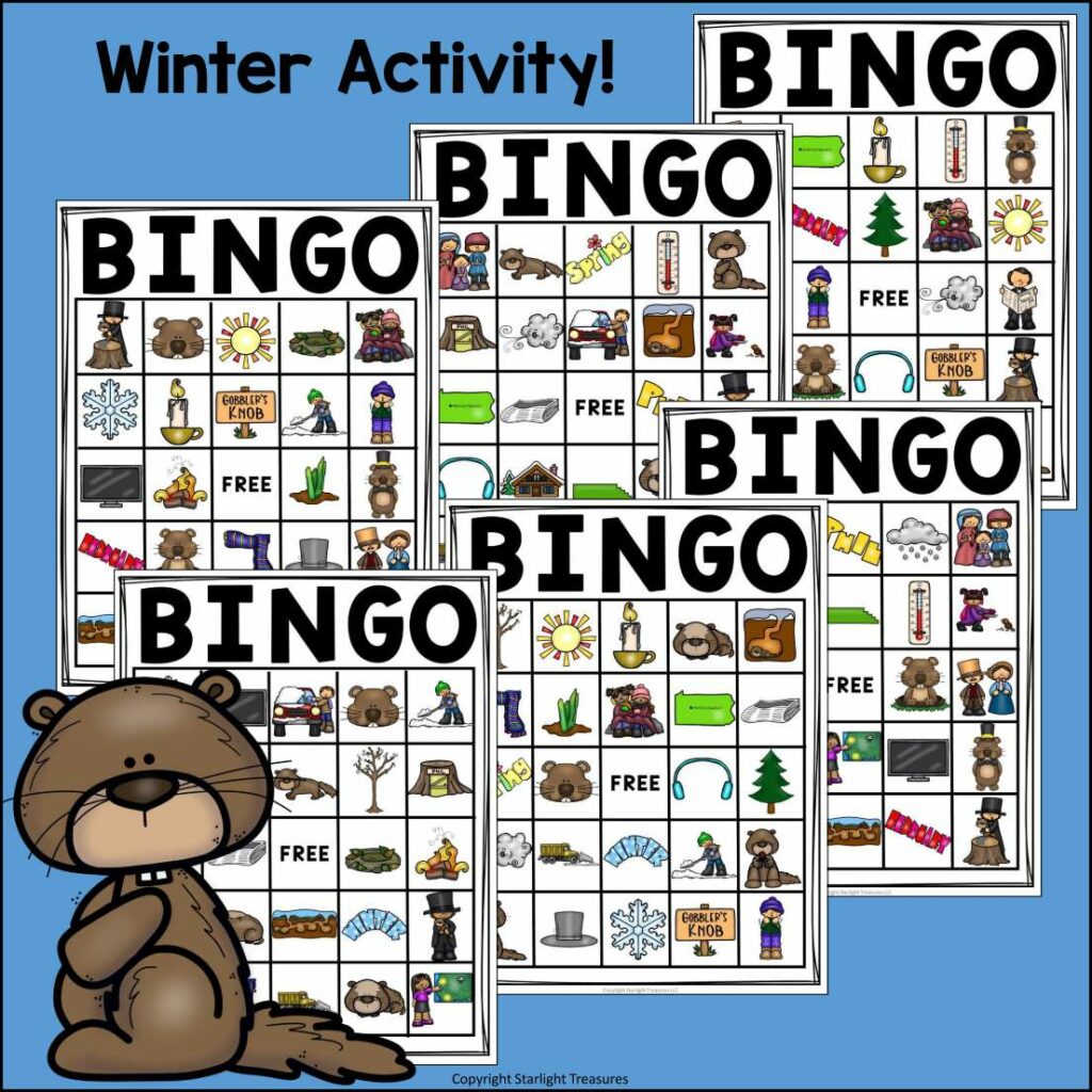 Groundhog Day Bingo Cards for Early Readers - Groundhog Day Bingo ...