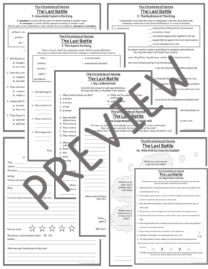 The Chronicles of Narnia Novel Studies Bundle | Made By Teachers