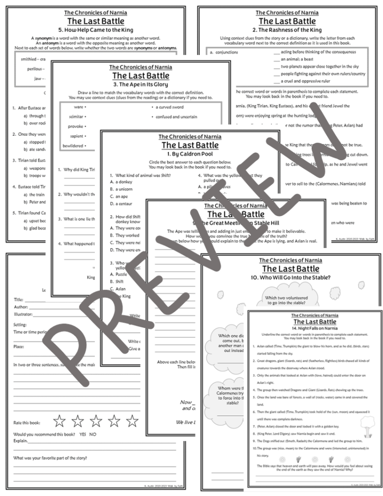 The Chronicles of Narnia Novel Studies Bundle | Made By Teachers
