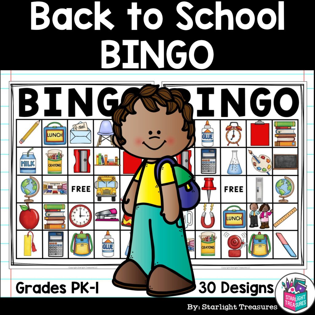 Back to School Bingo Cards for Early Readers - Back 2 School, School ...