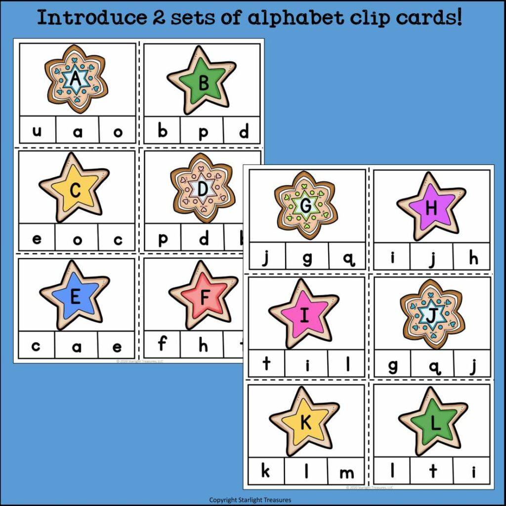Christmas Alphabet Clip Cards for Early Readers - Alphabet Clip Cards ...
