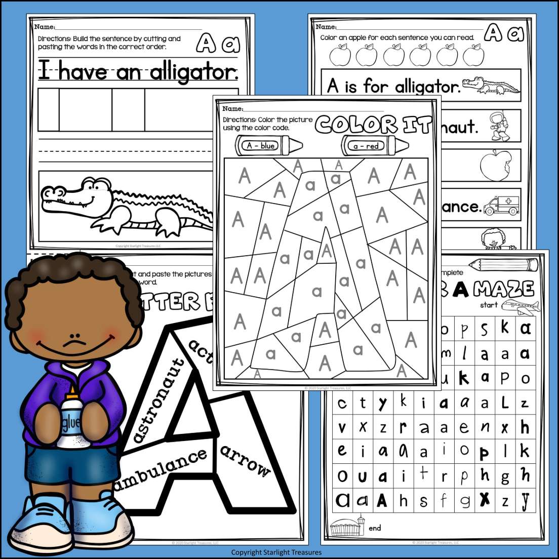 Alphabet Letter of the Week Worksheets for Early Readers - Letter A ...