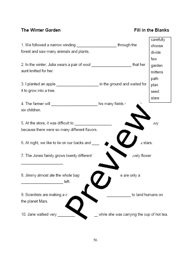 Vocabulary Builder Fill in the Blanks worksheets Level 2 | Made By Teachers