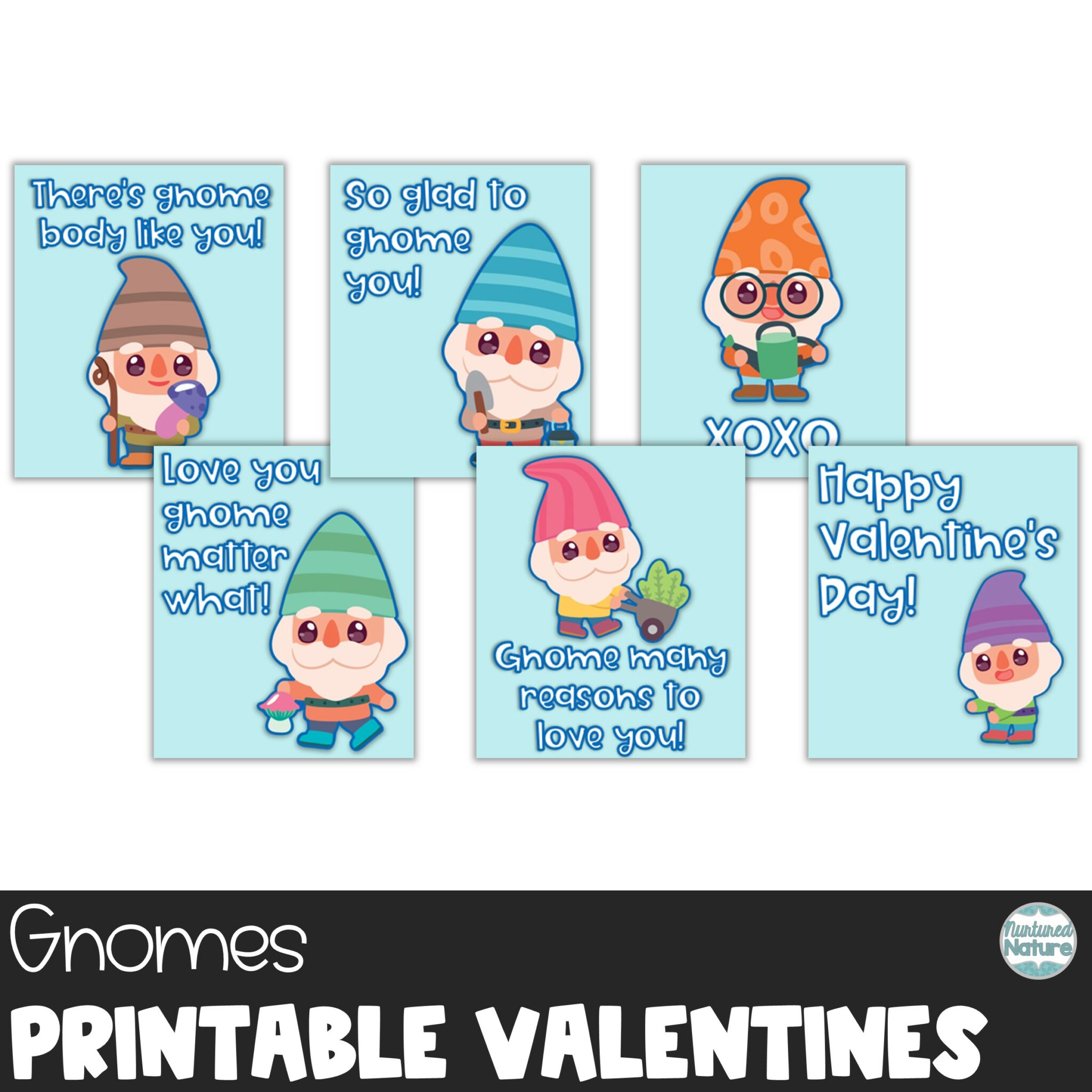 Gnome Valentines - Printable Cards for Students | Made By Teachers