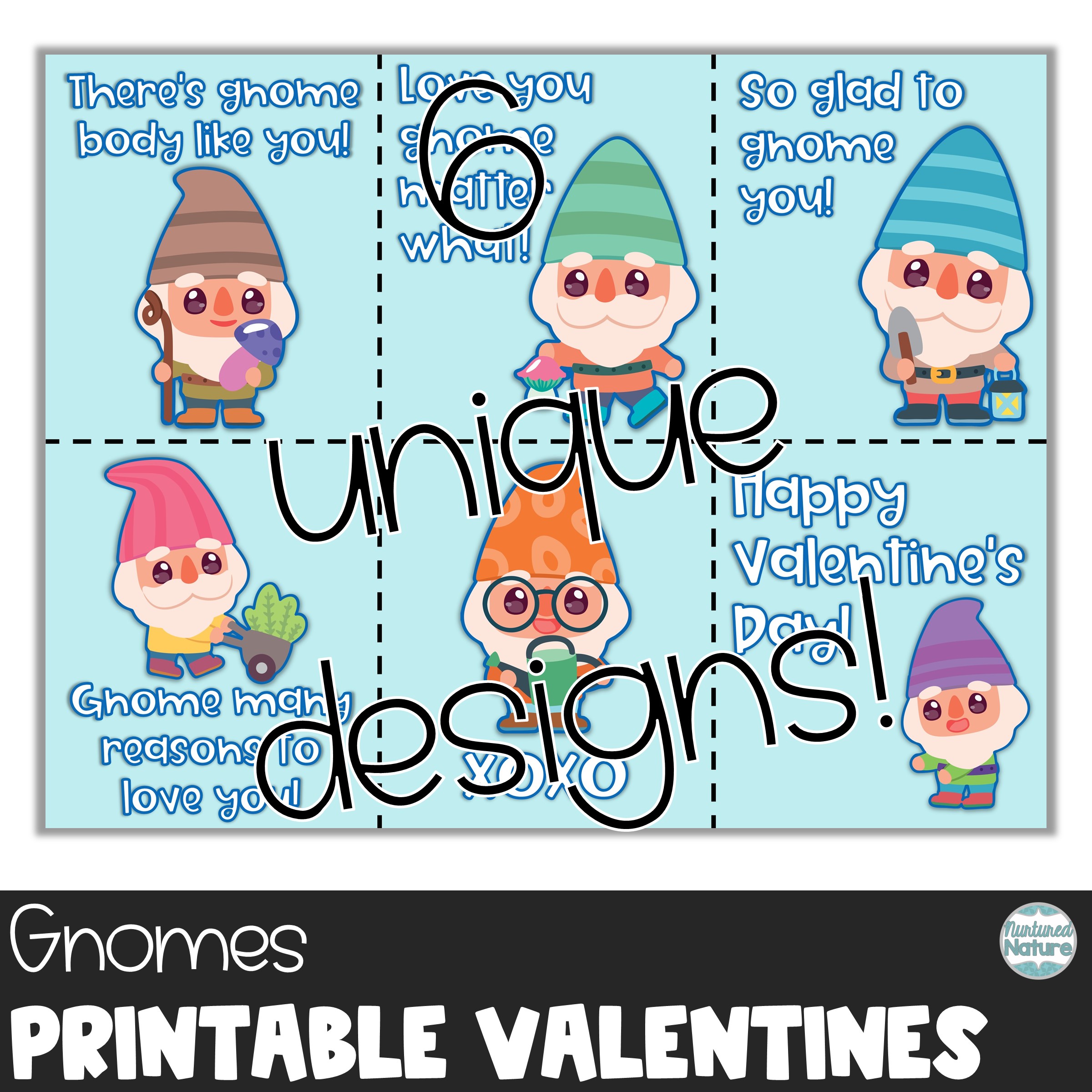 Gnome Valentines - Printable Cards for Students | Made By Teachers