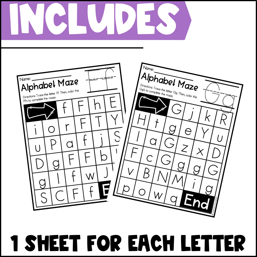 Alphabet Letter Recognition Worksheets and Activities - Alphabet Letter ...