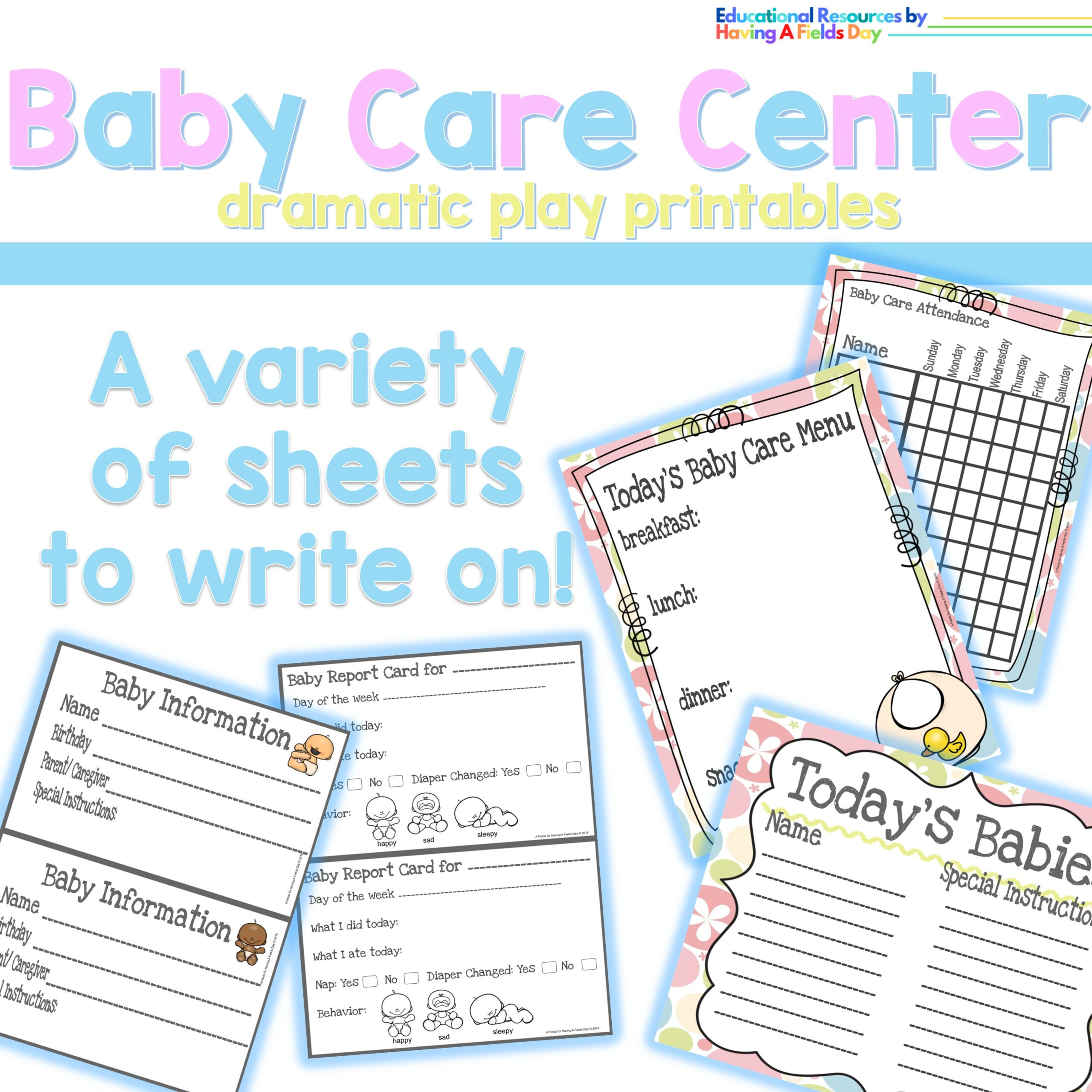 Dramatic Play - Baby Care Center | Daycare | Nursery | Made By Teachers