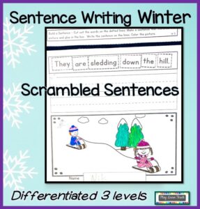 Sentence Writing | Winter Scrambled Sentences | Made By Teachers