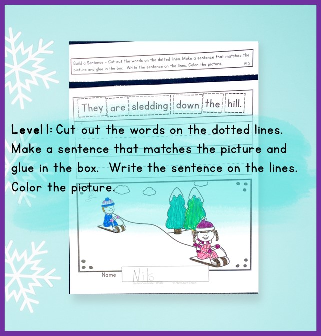 Sentence Writing | Winter Scrambled Sentences | Made By Teachers