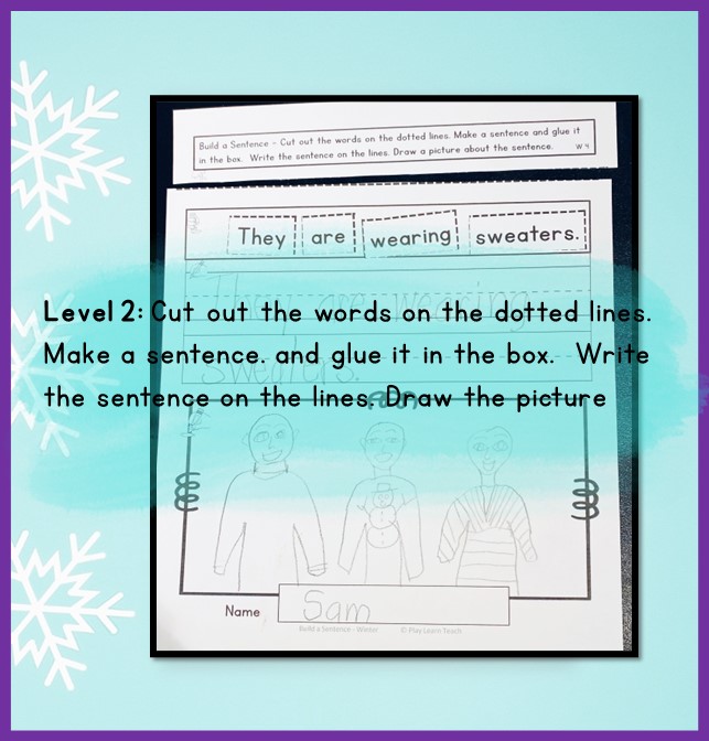 Sentence Writing | Winter Scrambled Sentences | Made By Teachers