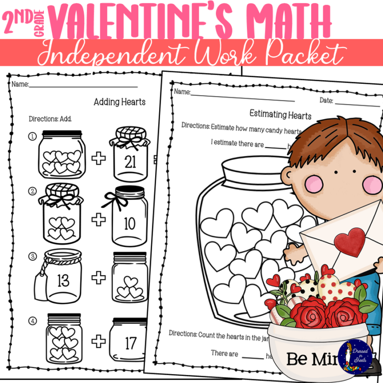 2nd Grade Valentine's Math Independent Work Packet | Made By Teachers