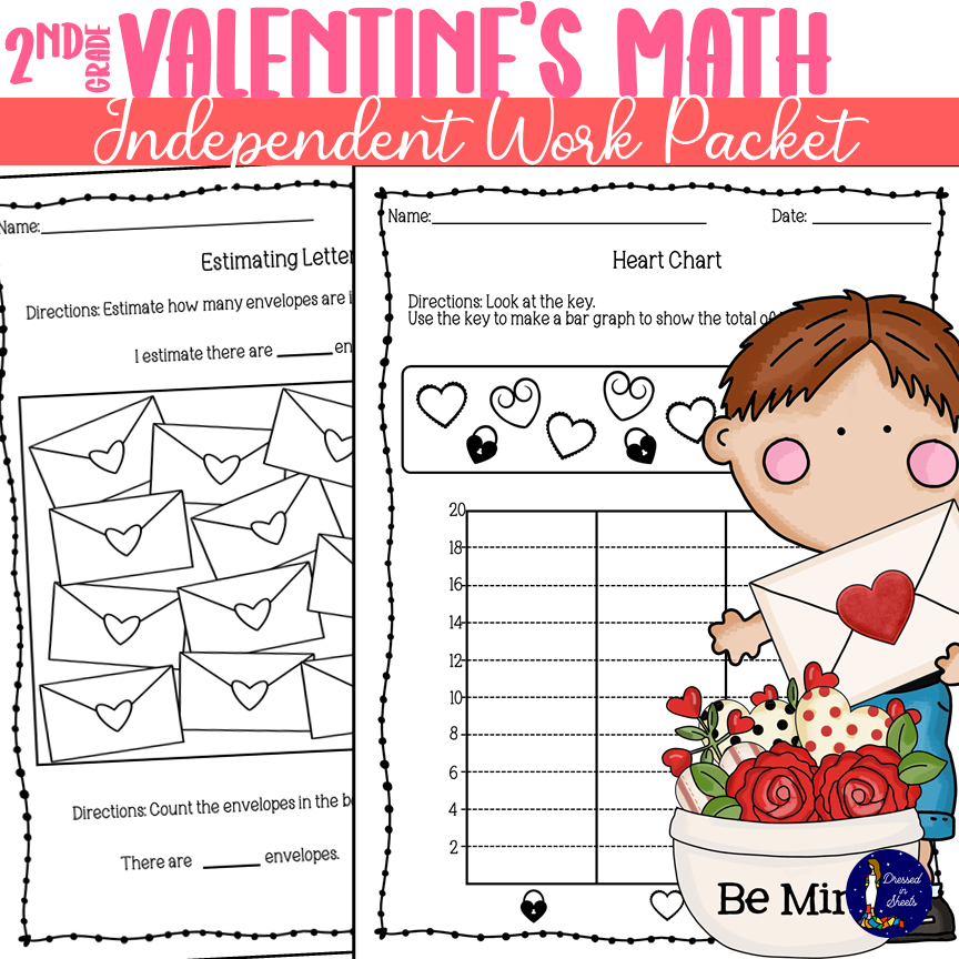 2nd Grade Valentine's Math Independent Work Packet | Made By Teachers