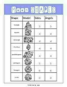 Geometry Shapes Worksheet | Moon Shapes | Made By Teachers