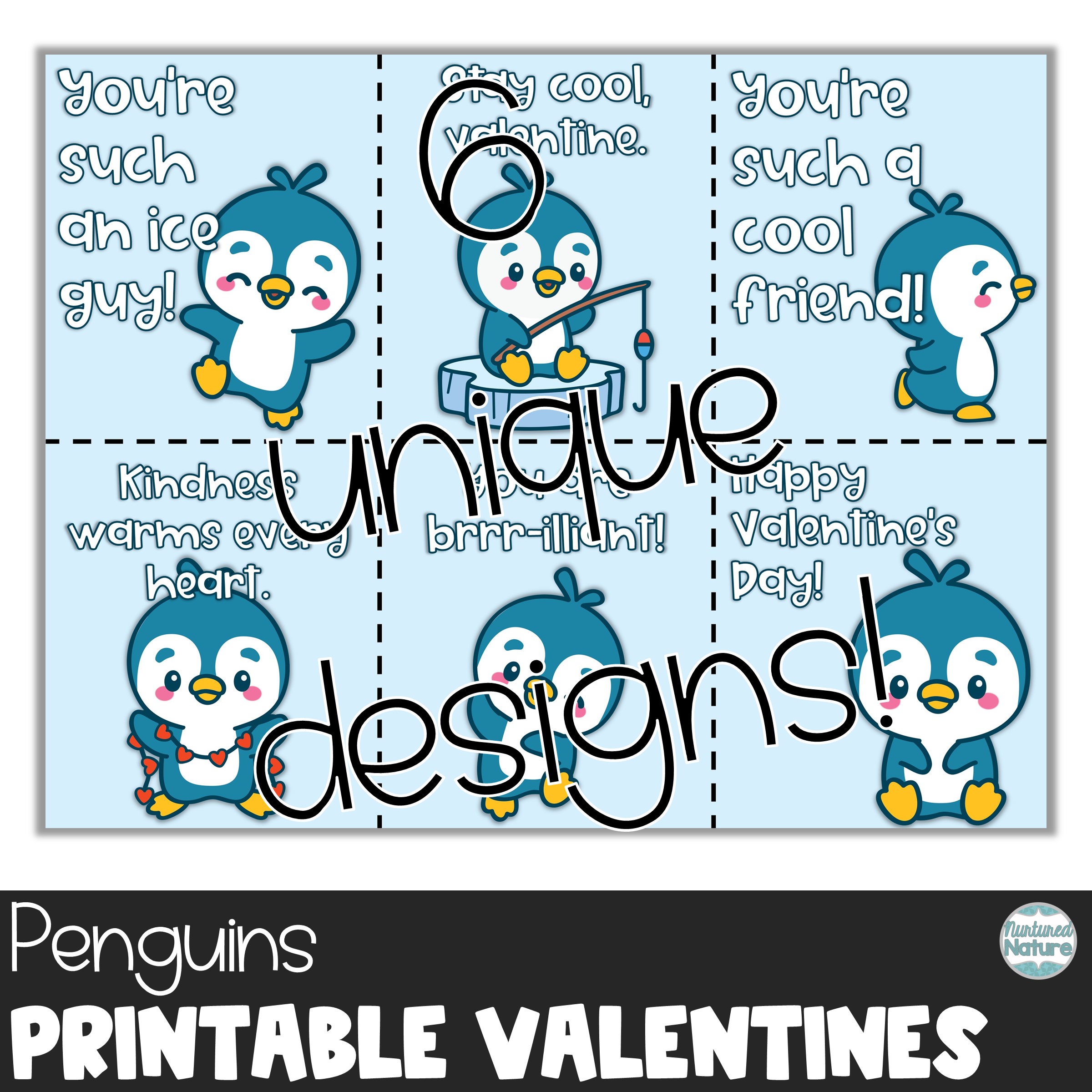 Penguin Valentines - Printable Cards for Students | Made By Teachers