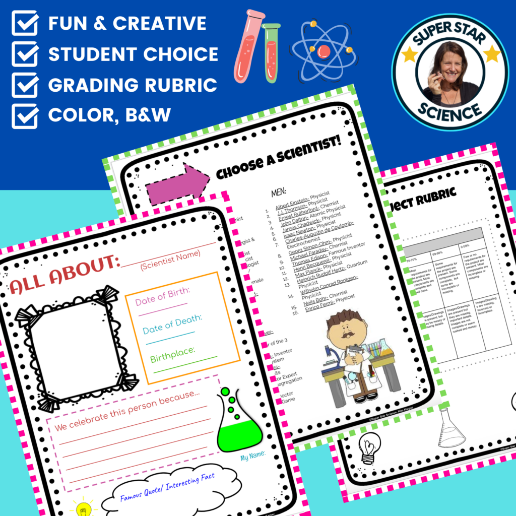 Famous Scientist Research, Dress Up & Present Project Elementary STEM ...