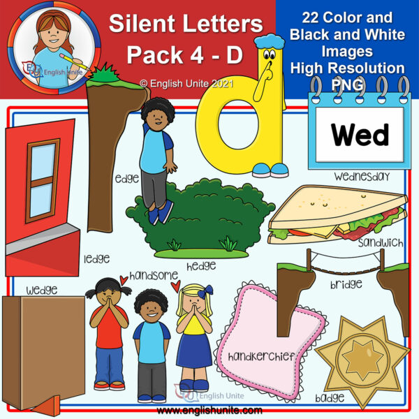Clip Art - Silent Letters Pack 4 (D) | Made By Teachers
