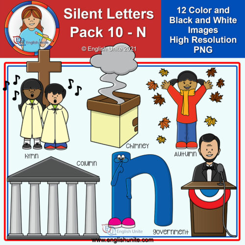 Clip Art - Silent Letters Pack 10 (N) | Made By Teachers