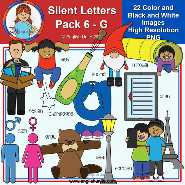 Clip Art - Silent Letters Pack 6 (G) | Made By Teachers