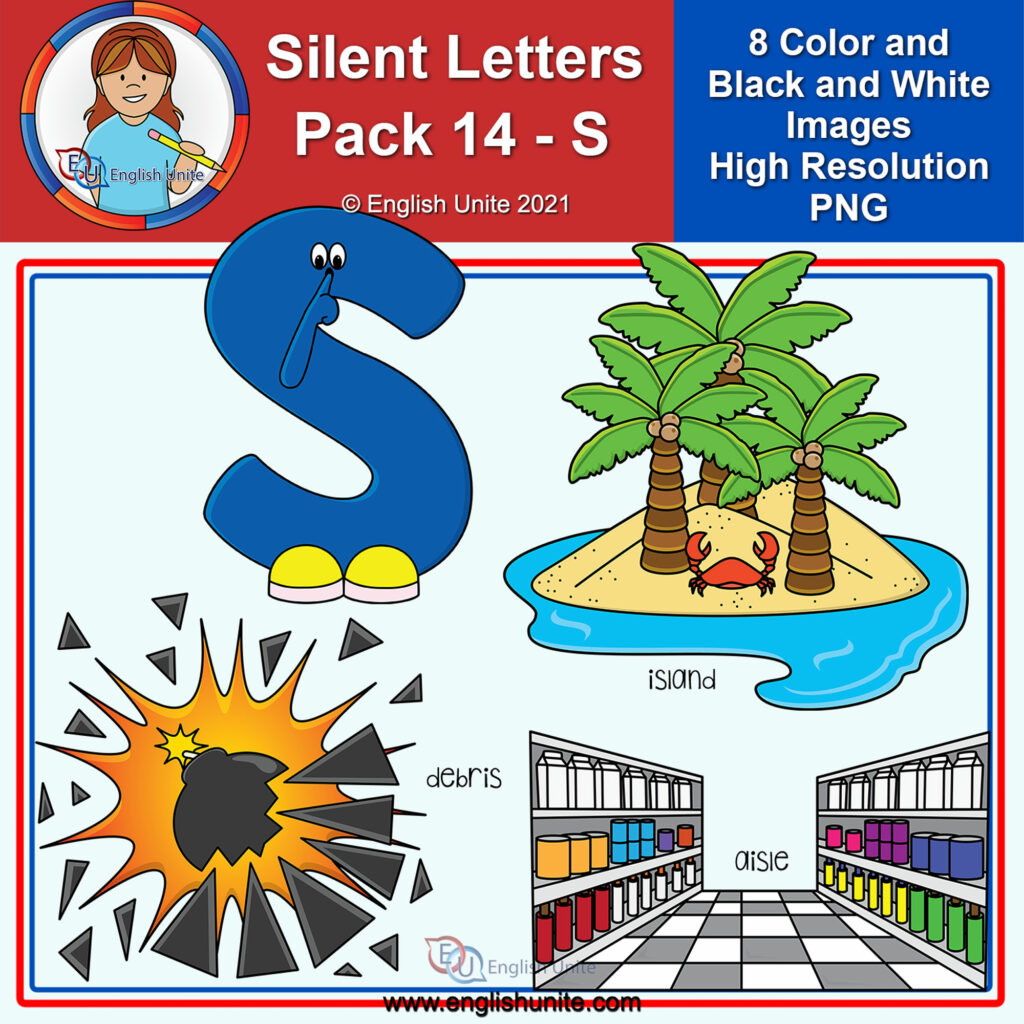 Clip Art - Silent Letters Pack 14 (S) | Made By Teachers
