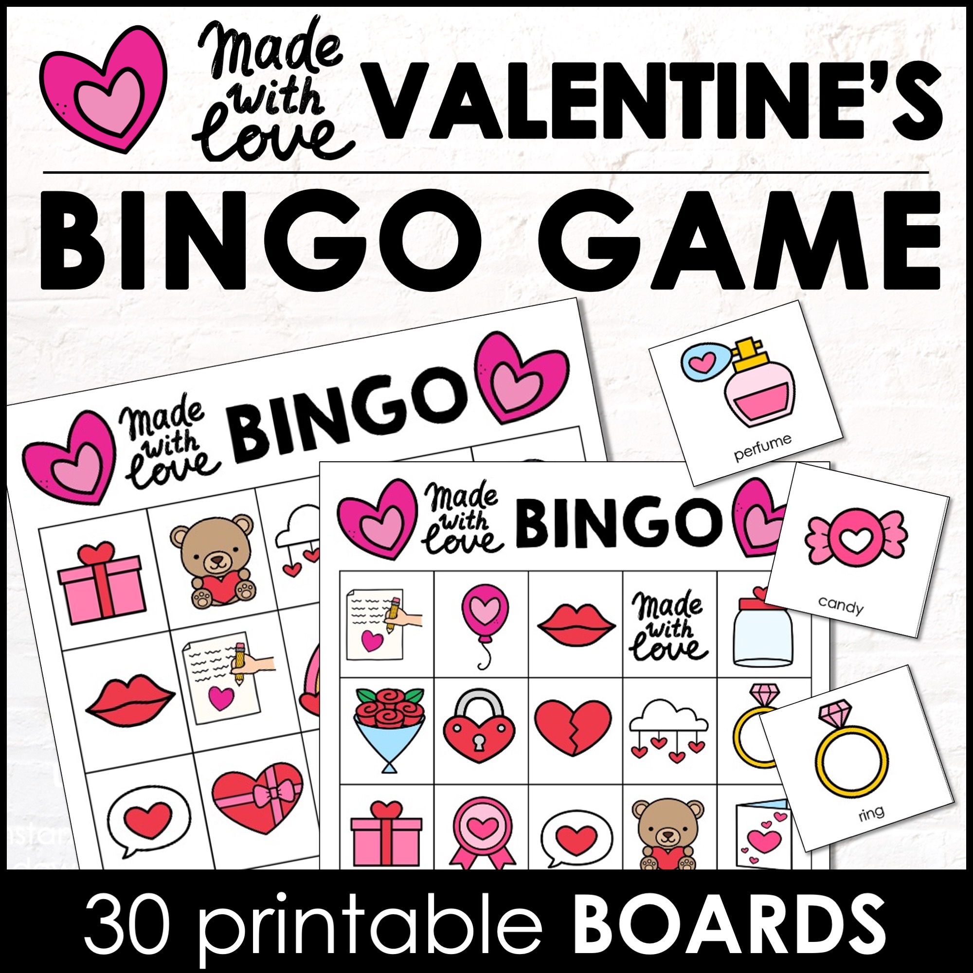 Valentine's Day Bingo - Vocabulary Building Party Game | Made By Teachers