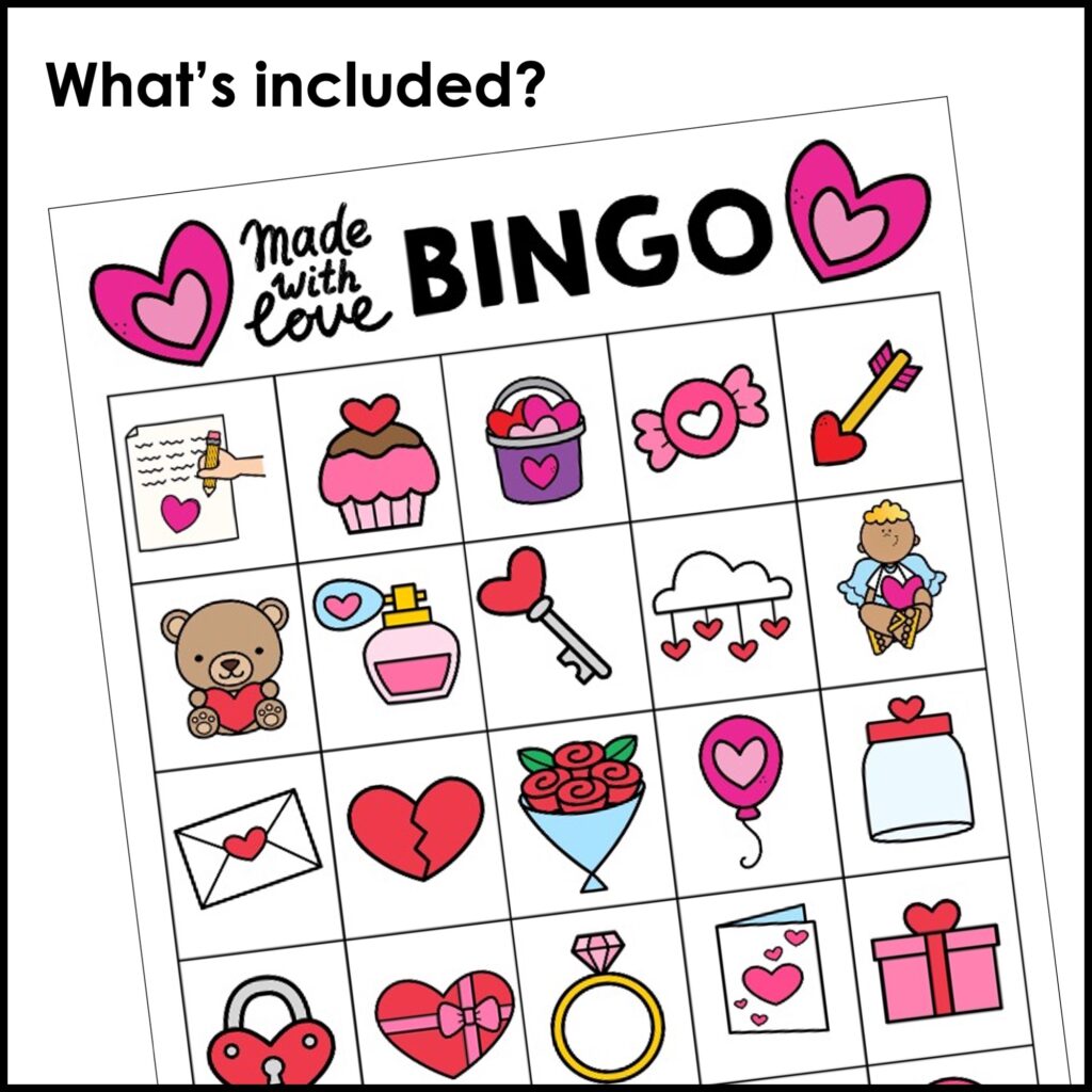 Valentine's Day Bingo - Vocabulary Building Party Game | Made By Teachers