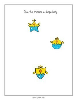 Geometry Shapes Worksheet | Spring Easter Chickens | Made By Teachers